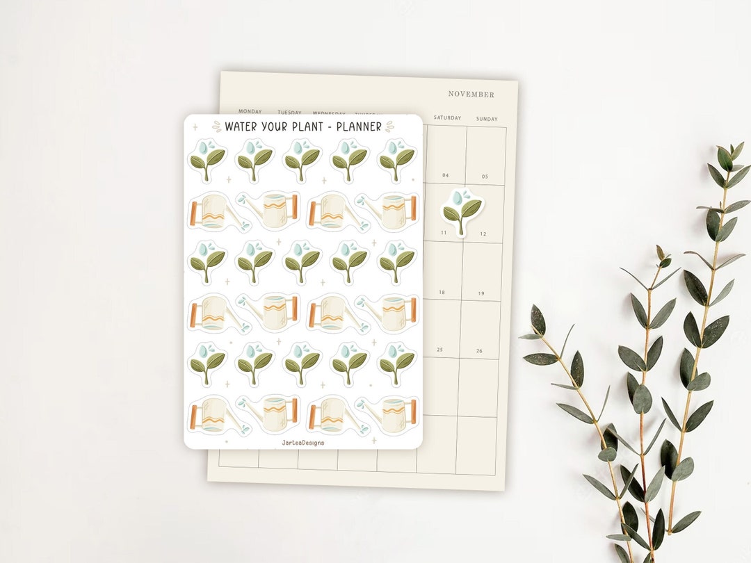 Sticker Sheet Plant Care Planner Sticker | Plant Reminder | Mini Icon ...