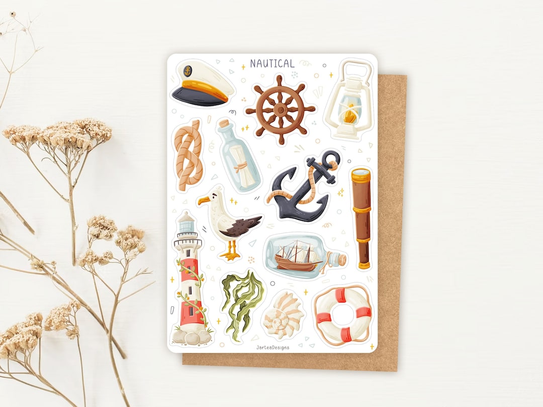 Sticker Sheet Nautical Sticker | Maritime Sticker Sheet | Planner ...
