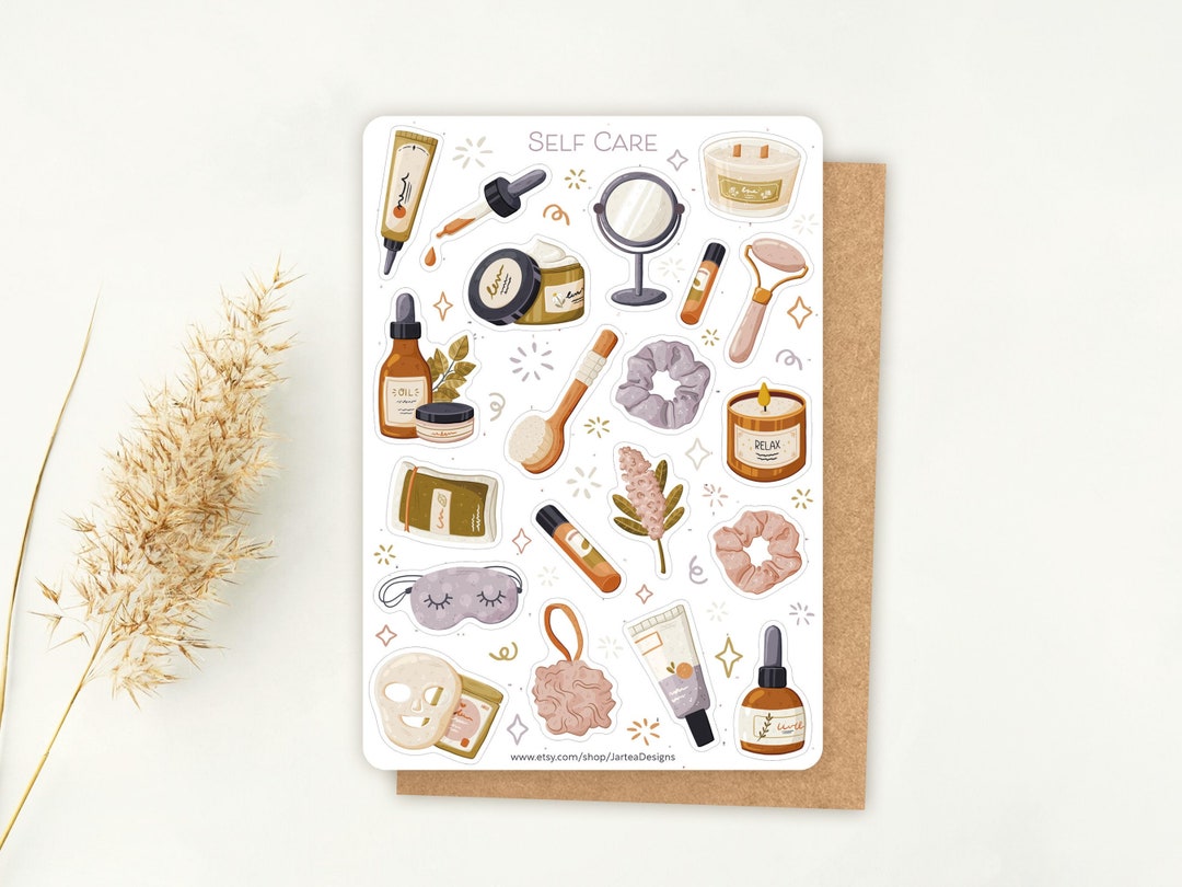 Sticker Sheet Self Care | Spa Sticker Set | Planner Sticker Sheet ...