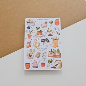 Sticker Sheet Gardening Sticker | Plant Sticker Set | Planner Sticker ...