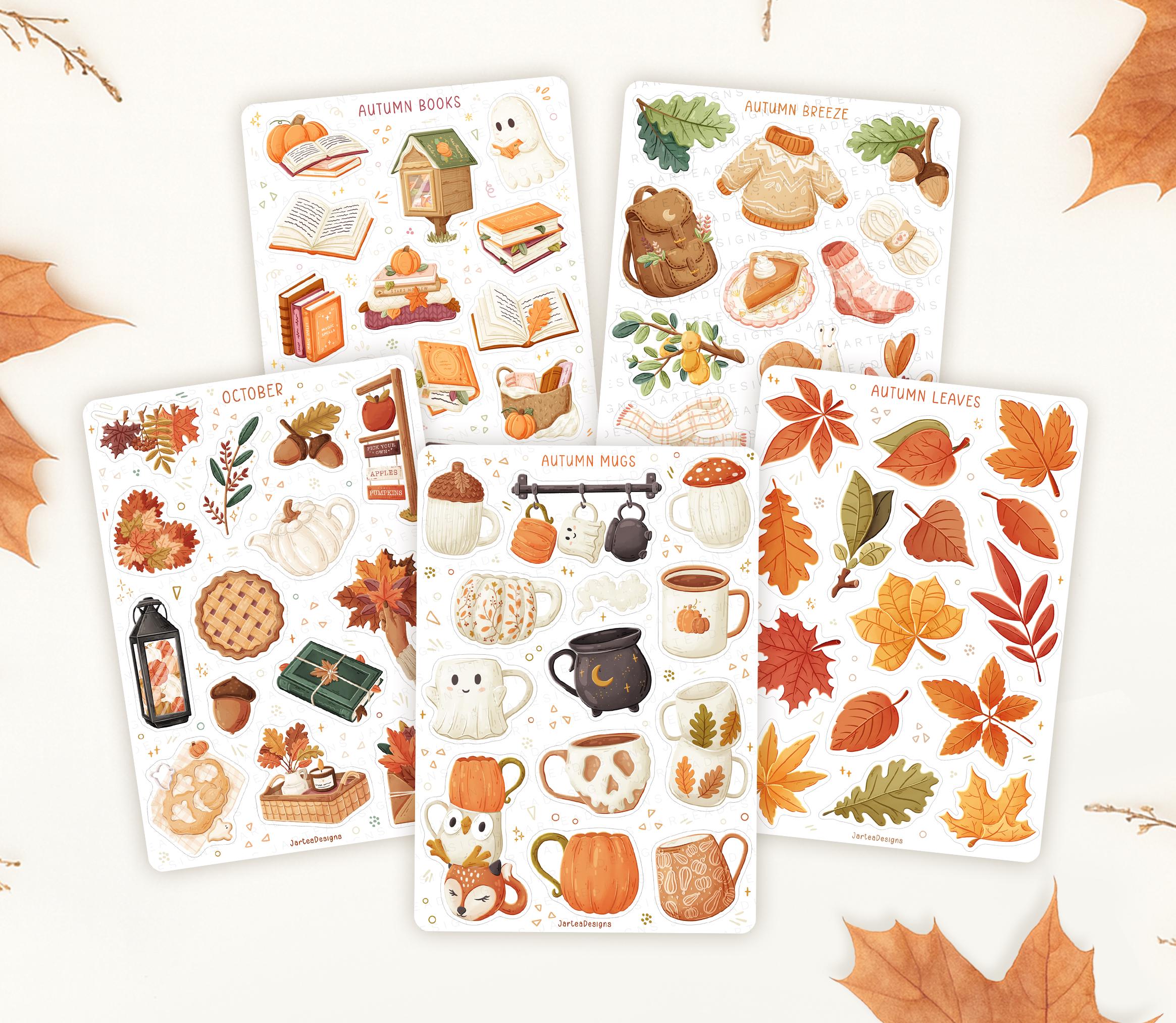 Sticker Sheet Bundle Autumn | Fall Sticker Set, Journaling Sticker ...