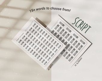 CUSTOM Script Planner Stickers Juliesplans / Julie Garza FONT - Etsy