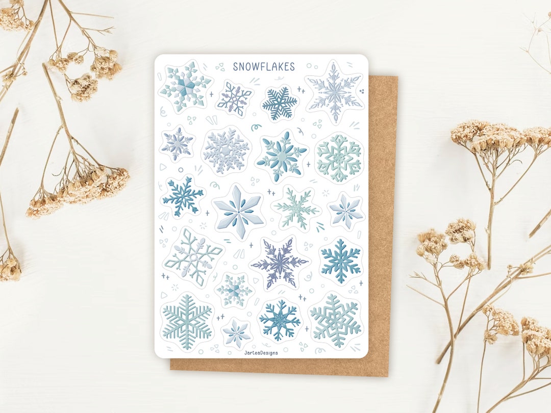 Sticker Sheet Snowflake Stickers | Winter Sticker Sheet | Journal ...