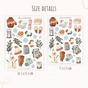 Sticker Sheet Hello Winter Stickers | Winter Sticker Set | Cozy Sticker ...