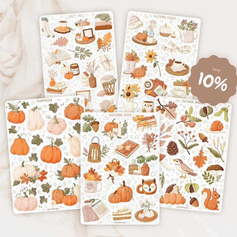 Autumn Stickers - Etsy