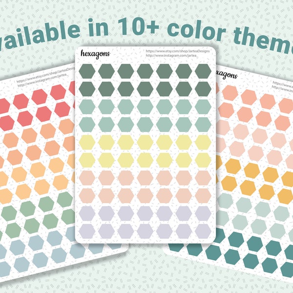 Hexagon Stickers - Etsy