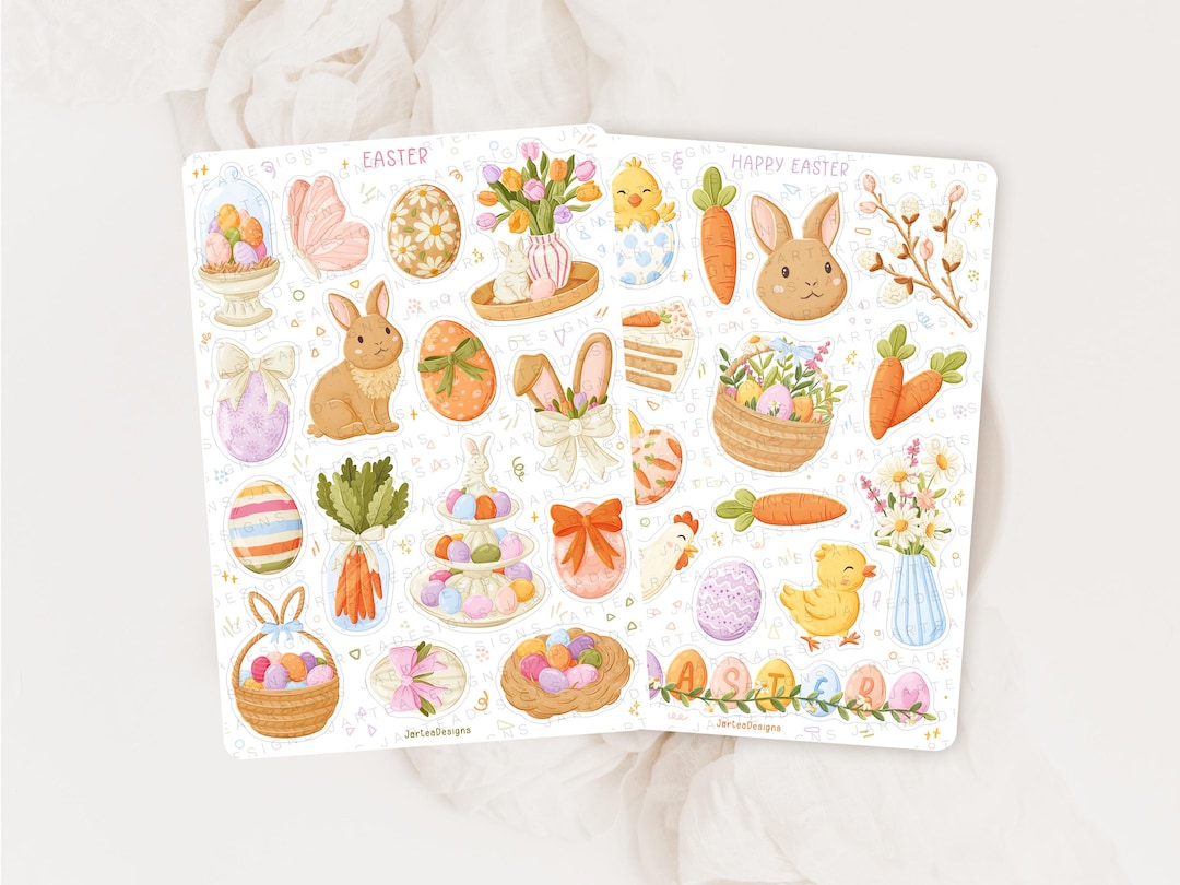 Sticker Sheet Easter Bundle | Journal Stickers, Planner Stickers ...