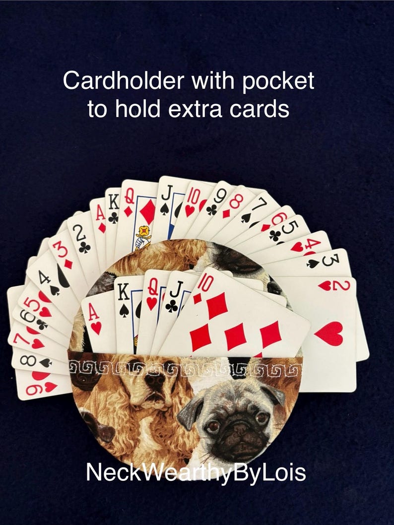 Dog Lover, Playing Card Holder, Choose From 2 Styles, Holds 20+ Cards ...
