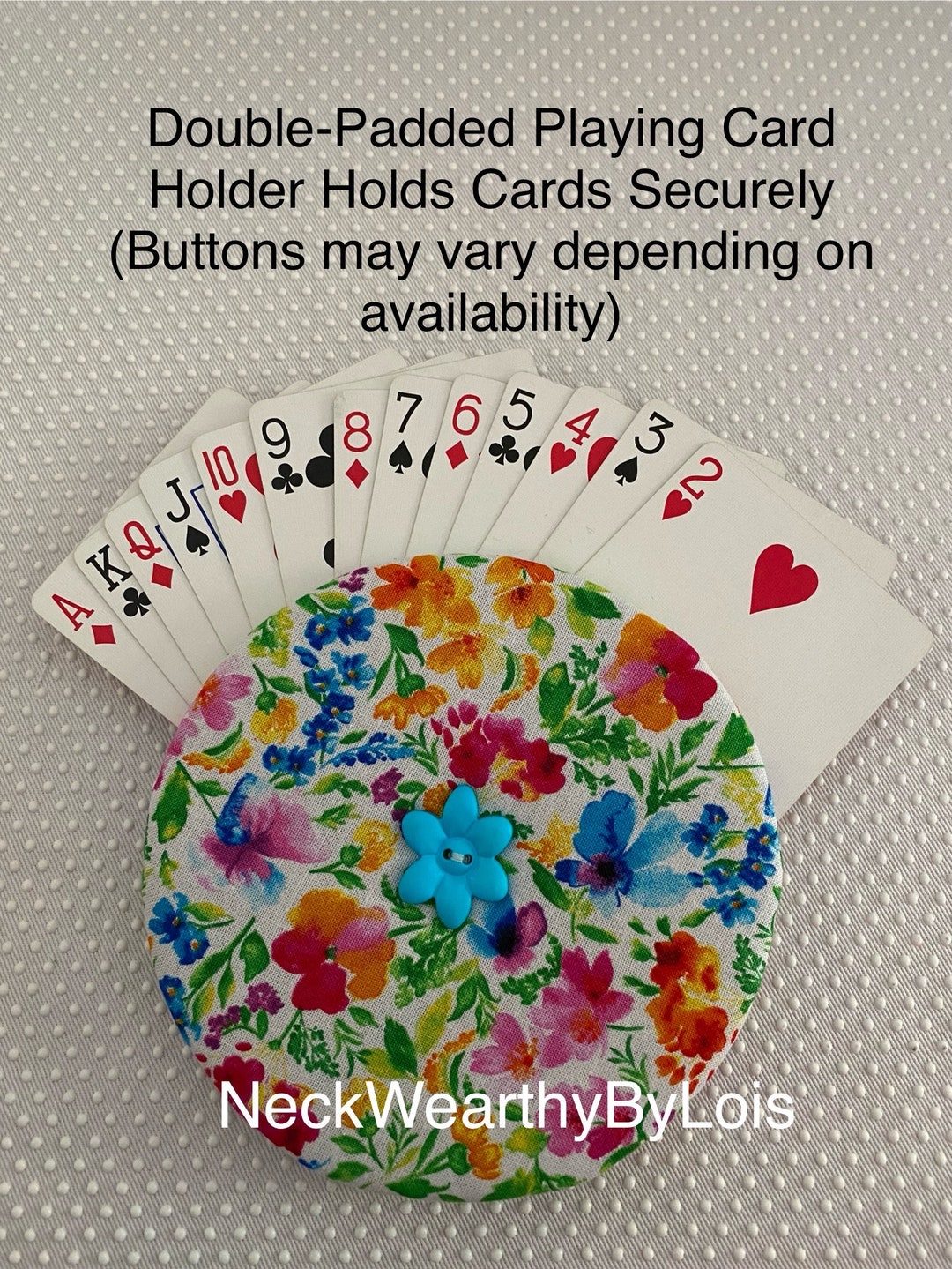 Summer Garden, Double-padded Secure Playing Card Holder, Holds 20 ...
