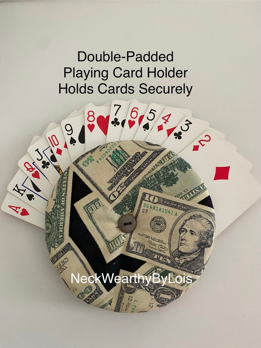 Cash Money, Double-padded Fabric Card Holder, Holds 20+ Cards Securely ...