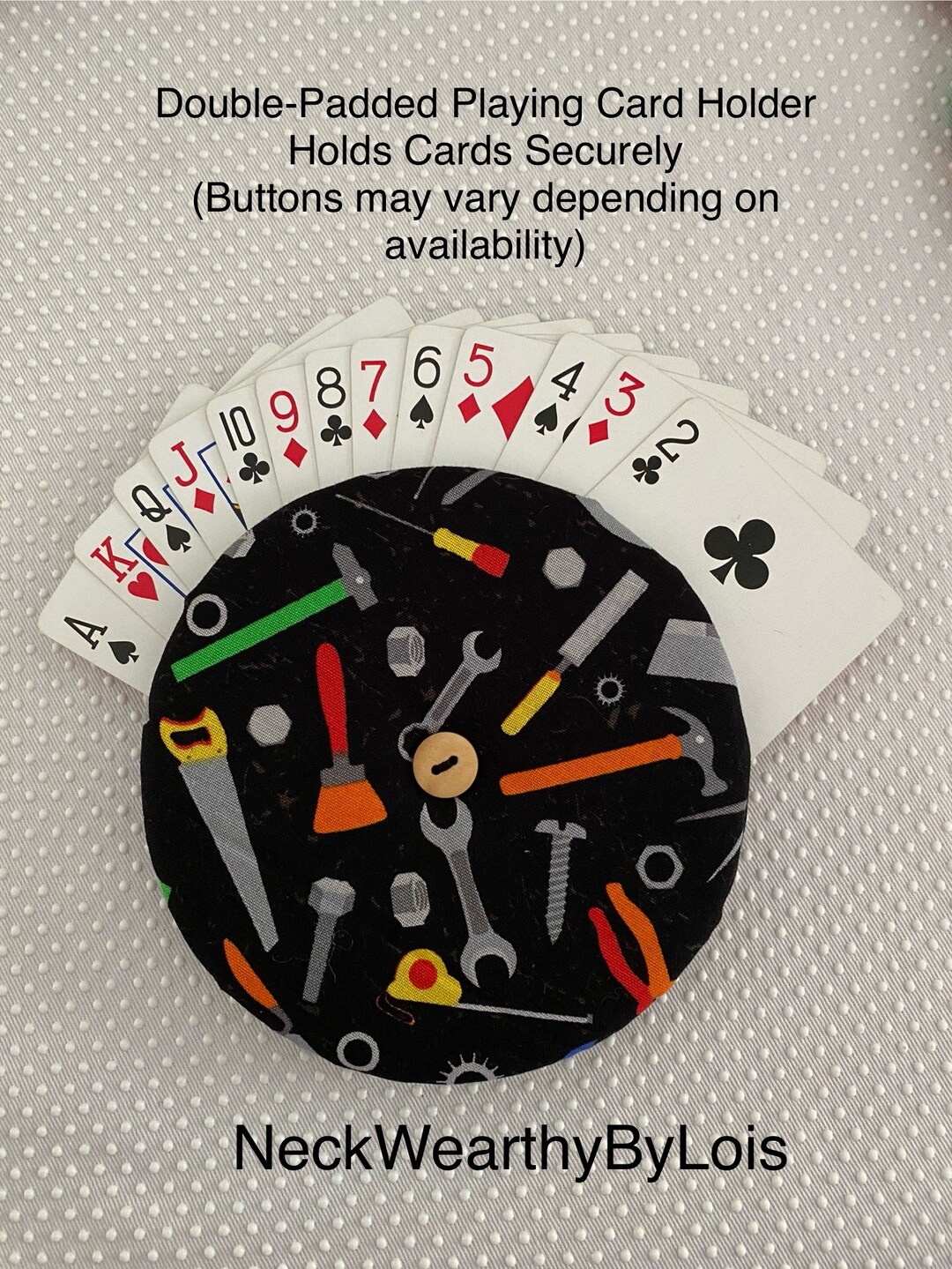 Tools, Double-padded Secure Playing Card Holder, Holds 20+ Cards, Gift ...