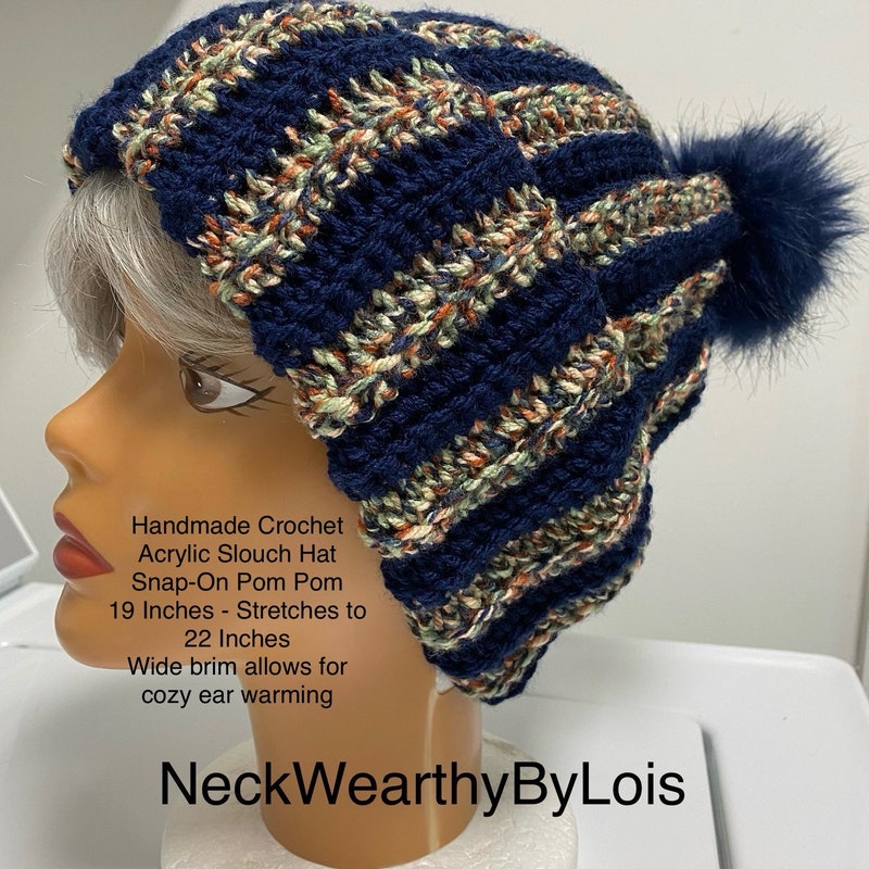 Multi Blue Slouch Hat - Etsy