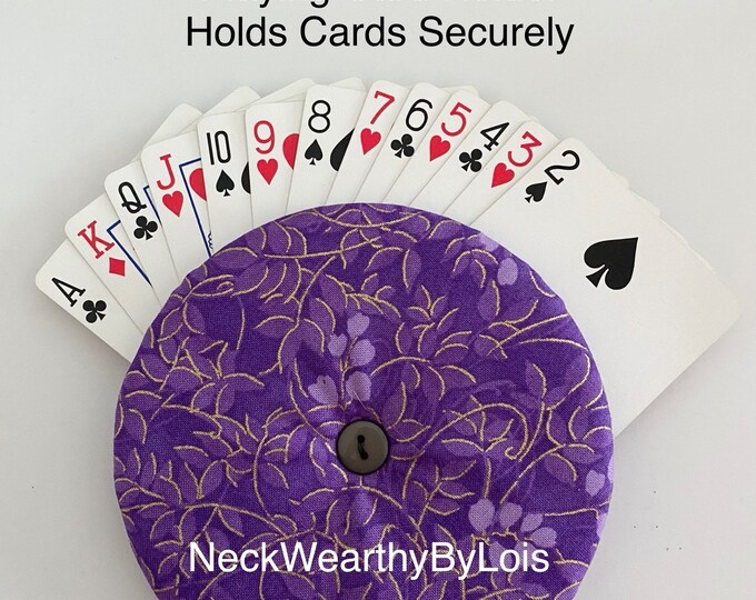 Purple Floral Foil Playing Card Holder, Double-padded Securely Holds 20 ...