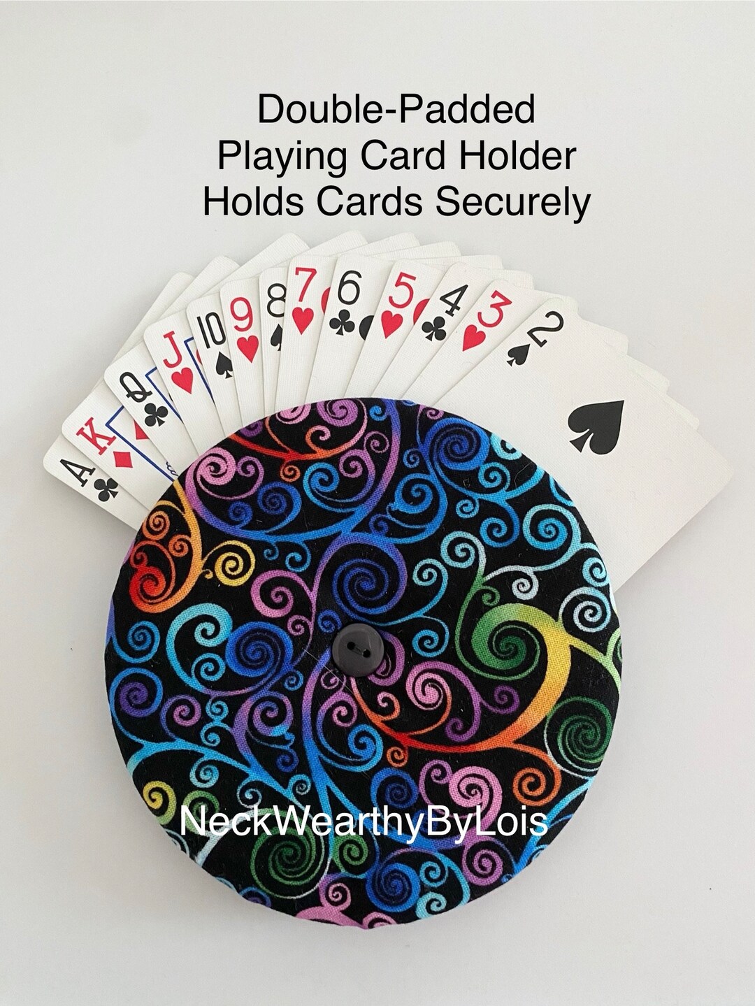 Multi-color Swirls, Playing Card Holder, Double-padded, Securely Holds ...