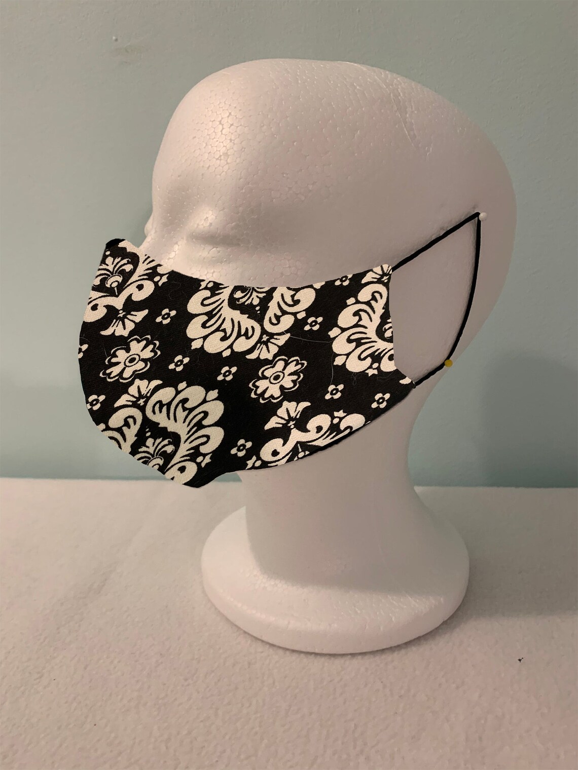 Face Masks in 3D Cone Shape 100% Quilters Cotton-Black and | Etsy