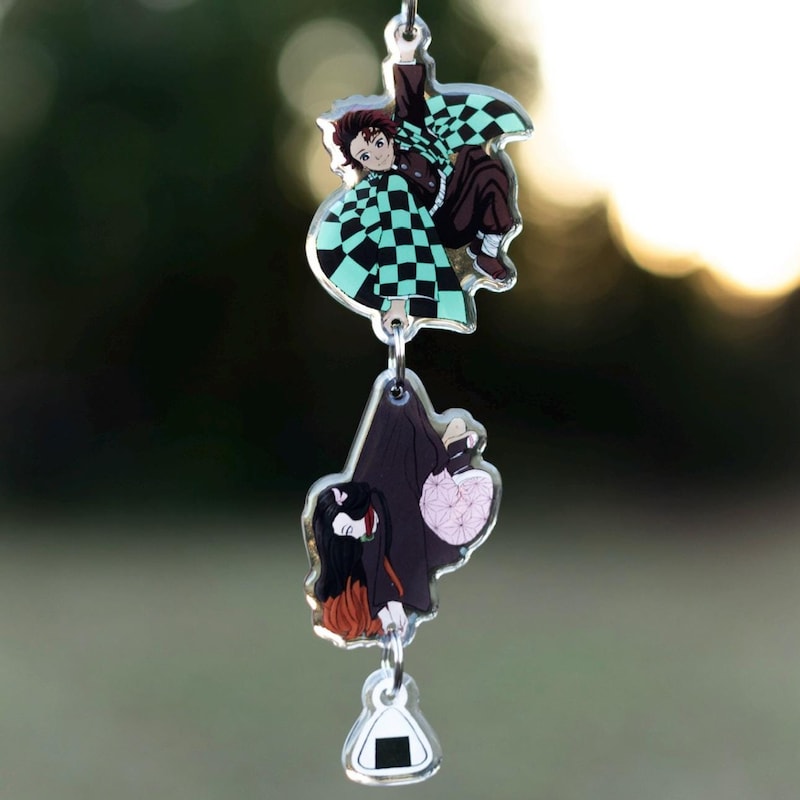 Anime Demon Slayer Keychain - Etsy
