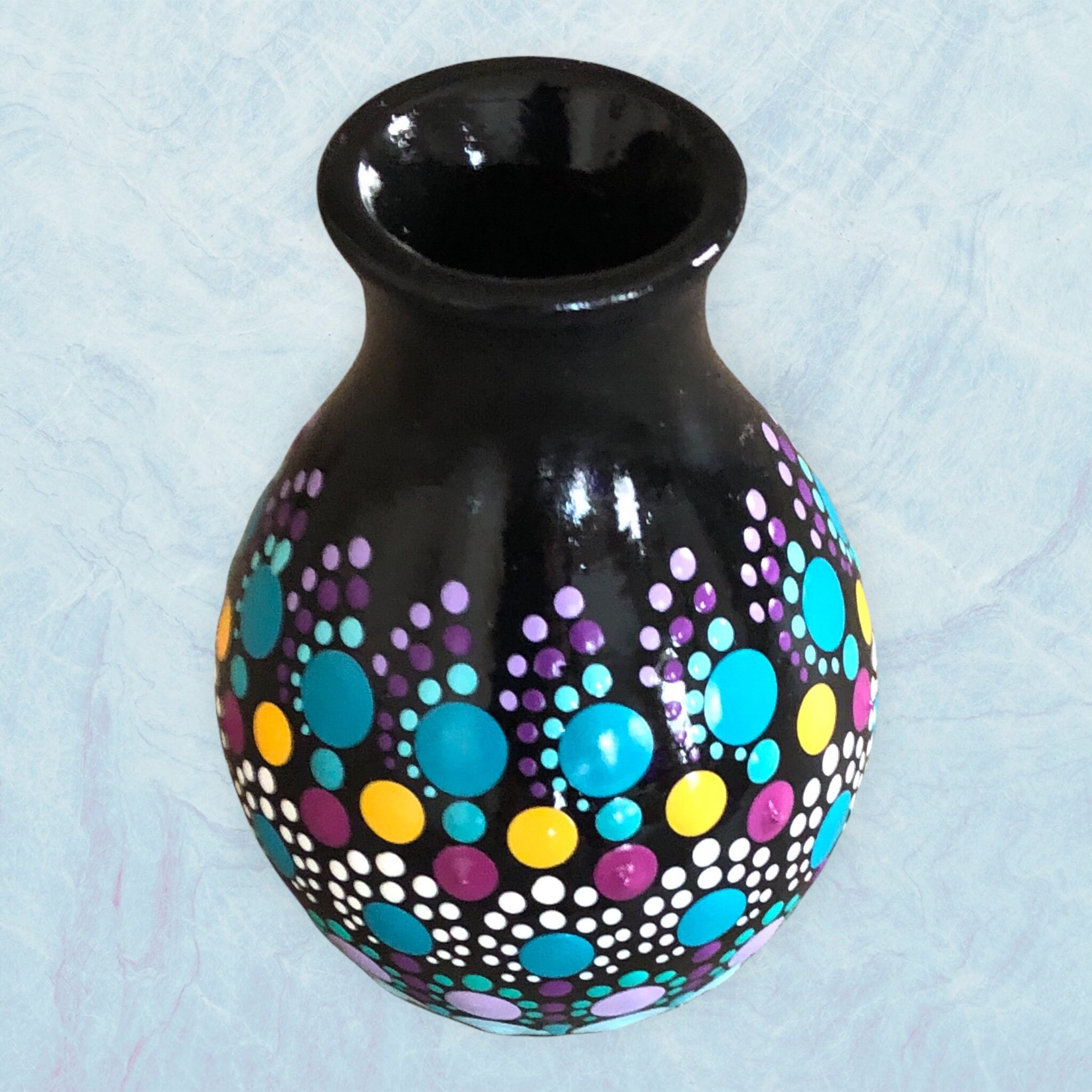 Mandala Art Flower Vase