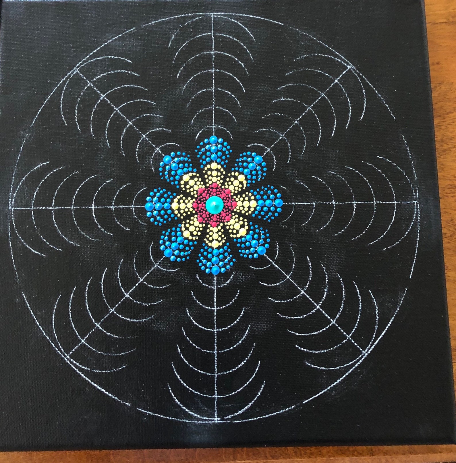 Eight Section Mandala Dot Art Stencil 10x10 | Etsy UK