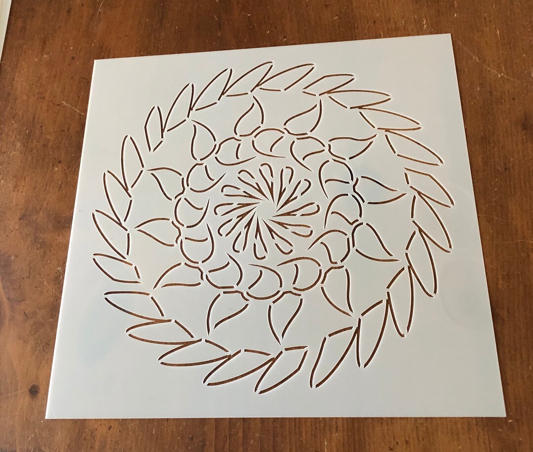 Mandala Artist Stencil Unique Dot Art Design, 10"x10" Reusable and ...