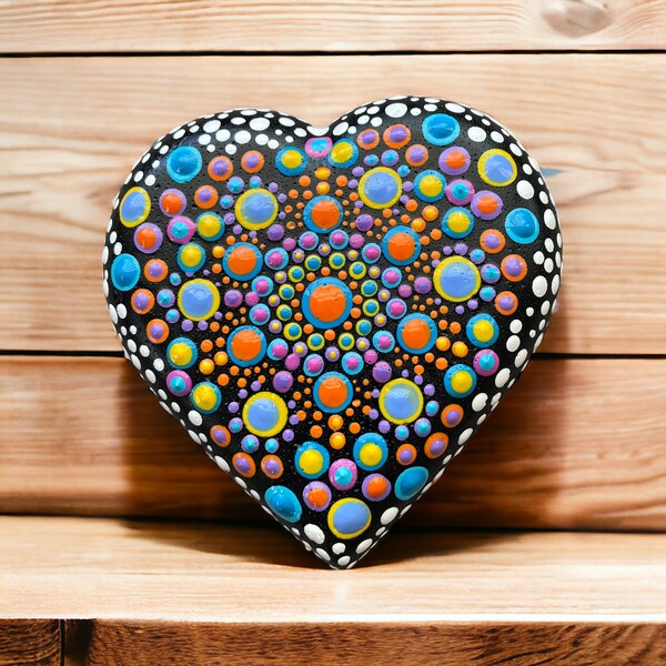 Hand Painted Heart - Etsy