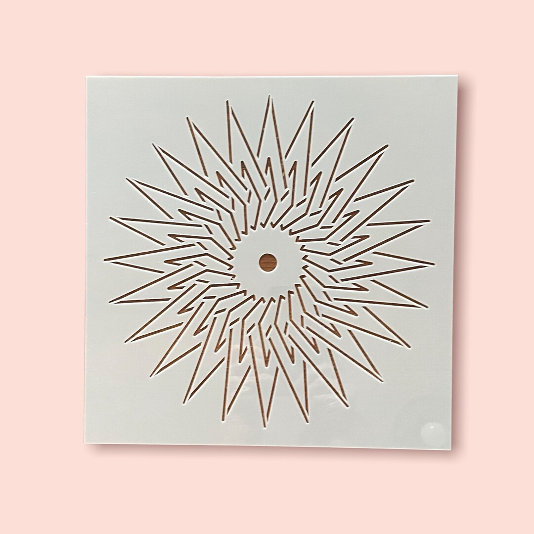 10"x10" Reusable Flexible Mylar Artist Stencil, Unique Mandala Dot Art ...