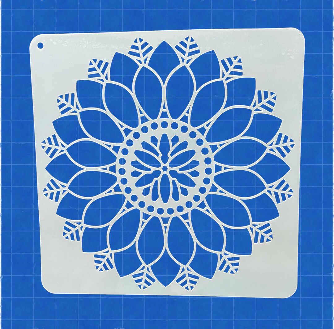 Mandala Dot Art Stencil: Reusable Mylar Artist Stencil (12"x12") - Etsy