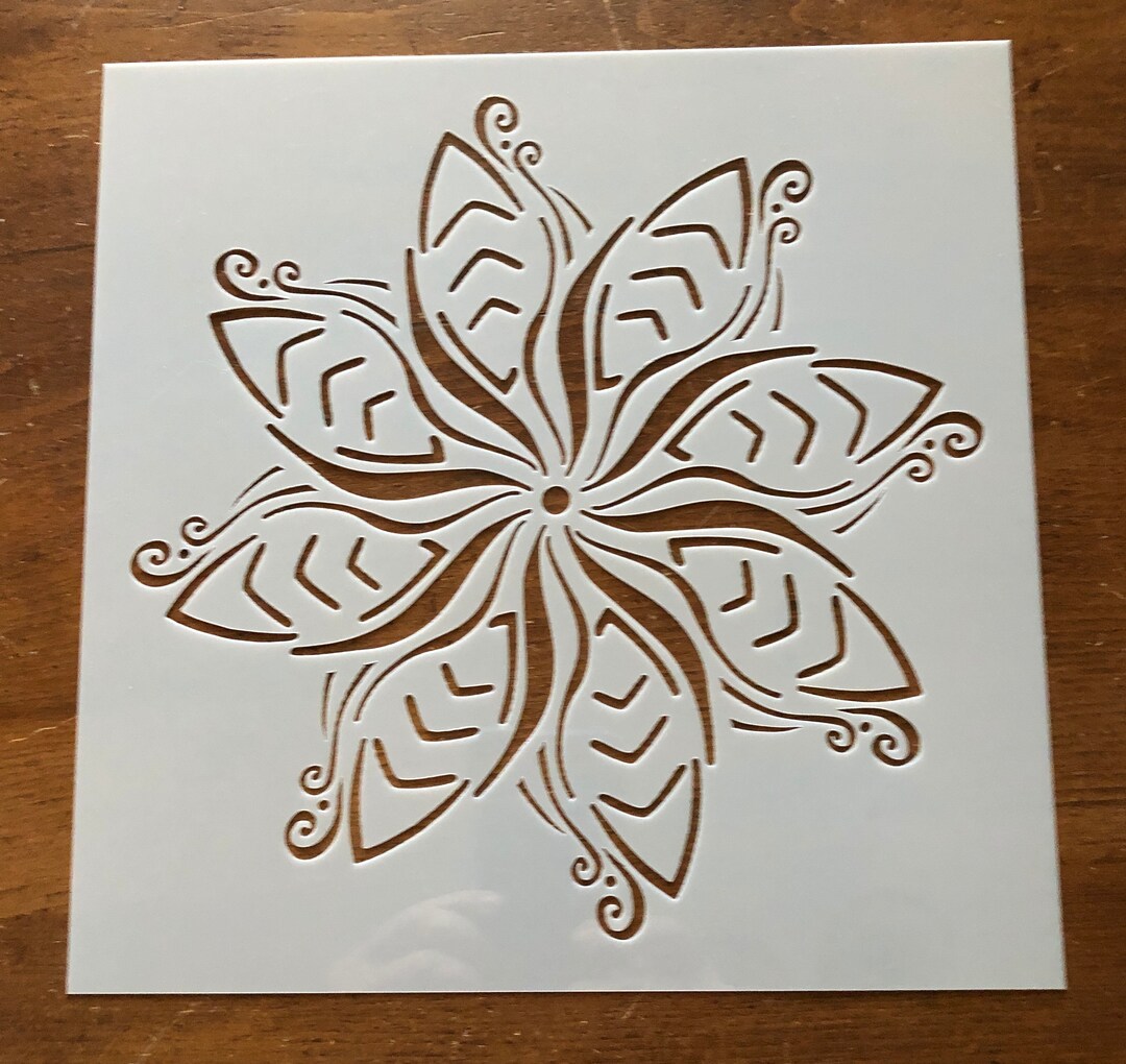 Mandala Dot Art Stencil, 10"x10" Reusable, Flexible 3D Mandala Custom ...