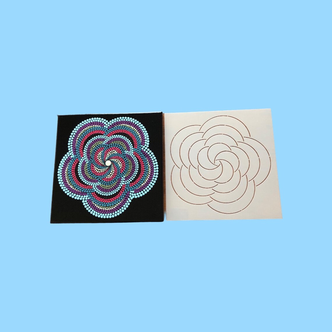 Mandala Dot Art Stencil: Reusable Mylar, Flexible 10x10 - Etsy