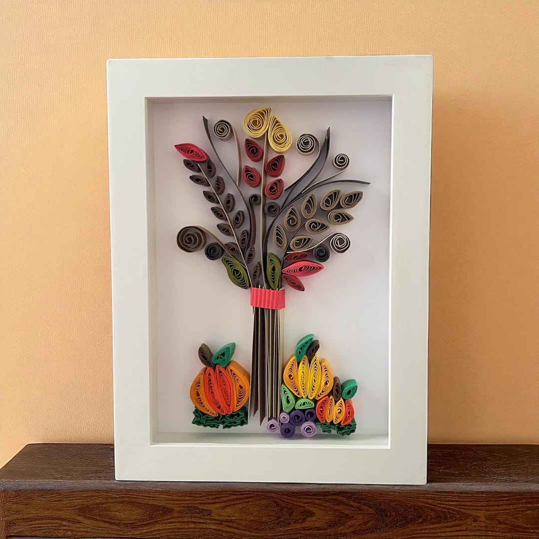 Paper Quilled Fall Decor: Framed Keepsake Art, 8x6 - Etsy