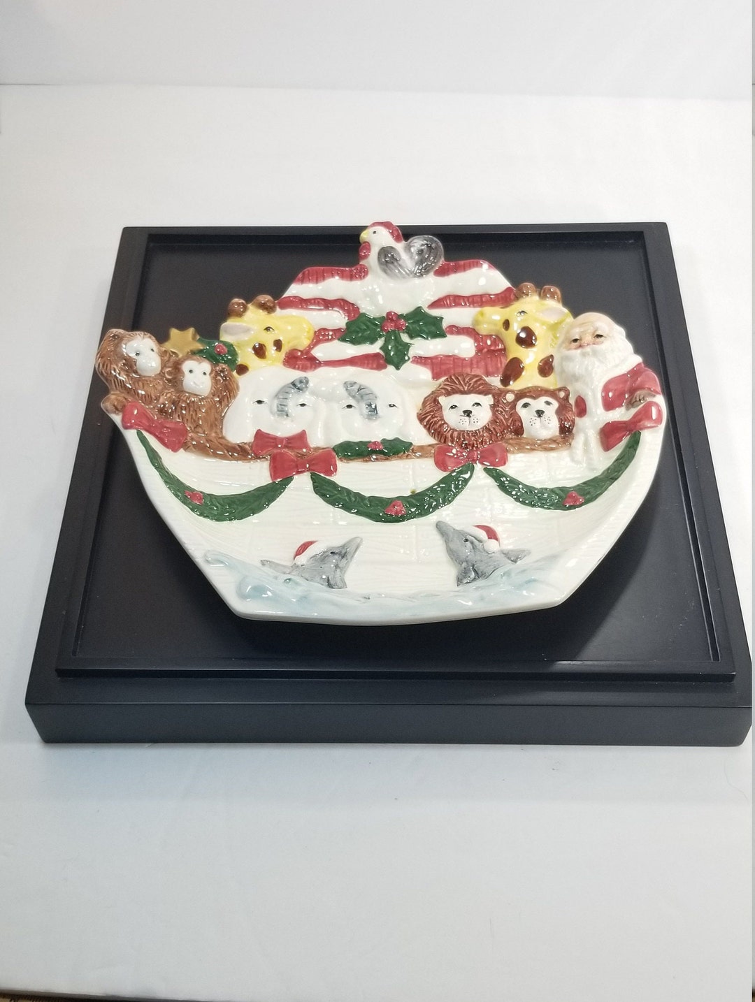 Vintage 1995 Omnibus fitz & Floyd Noah's Ark Ceramic Hand Painted ...