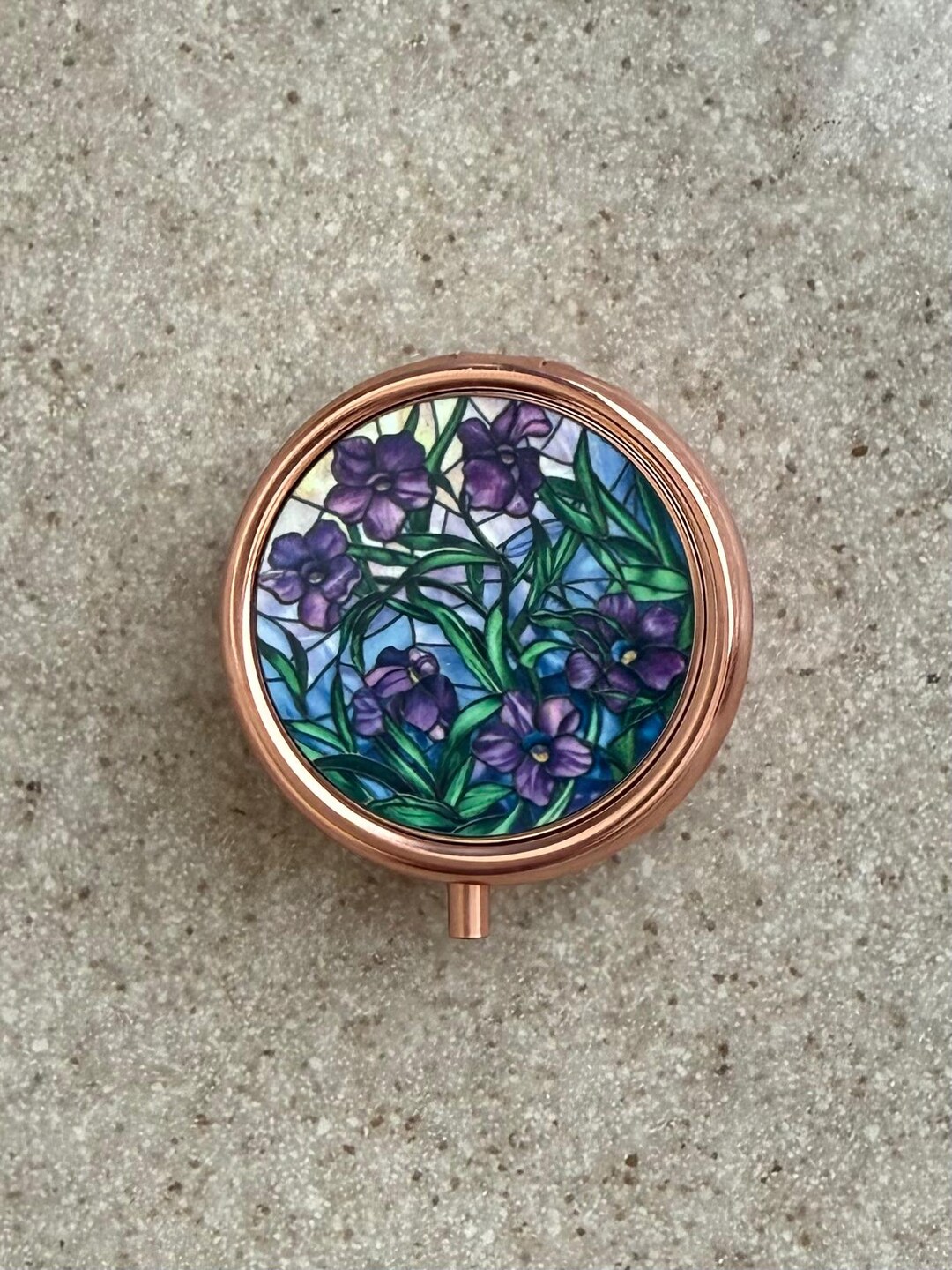 Rose Gold Pill Box Case | Rose Gold Trinket Box - Etsy