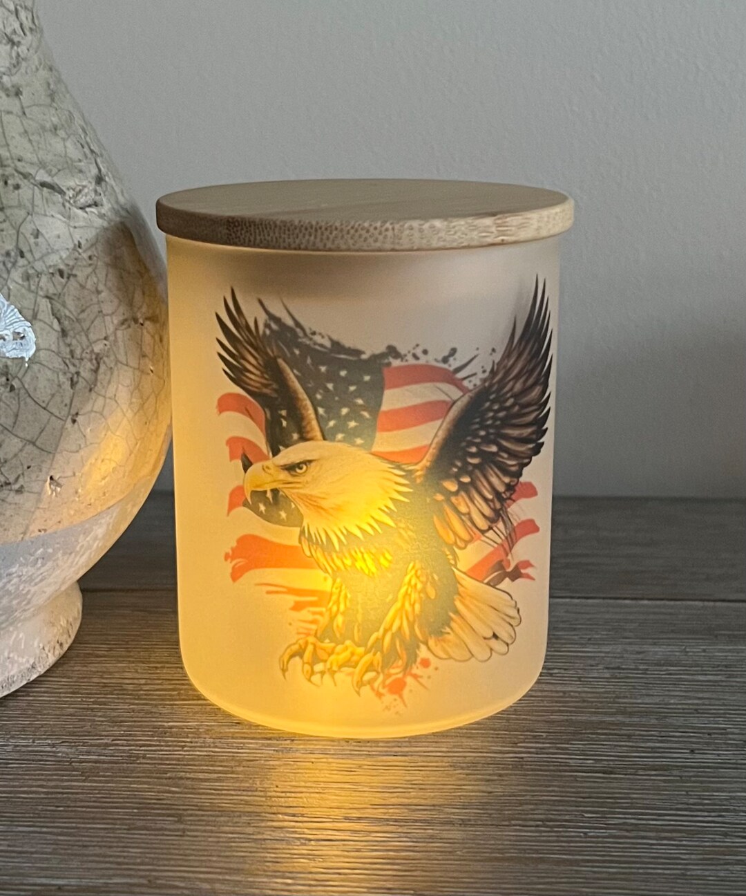 Tea Light Holder | American Flag and Eagle Tea Light Candle Holder ...