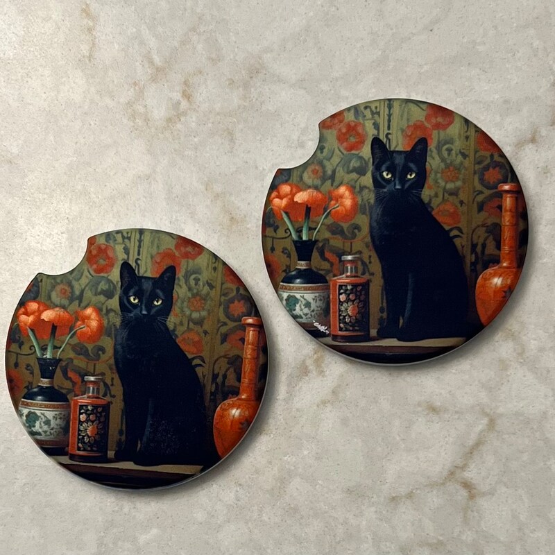 Cat Stone Coasters - Etsy
