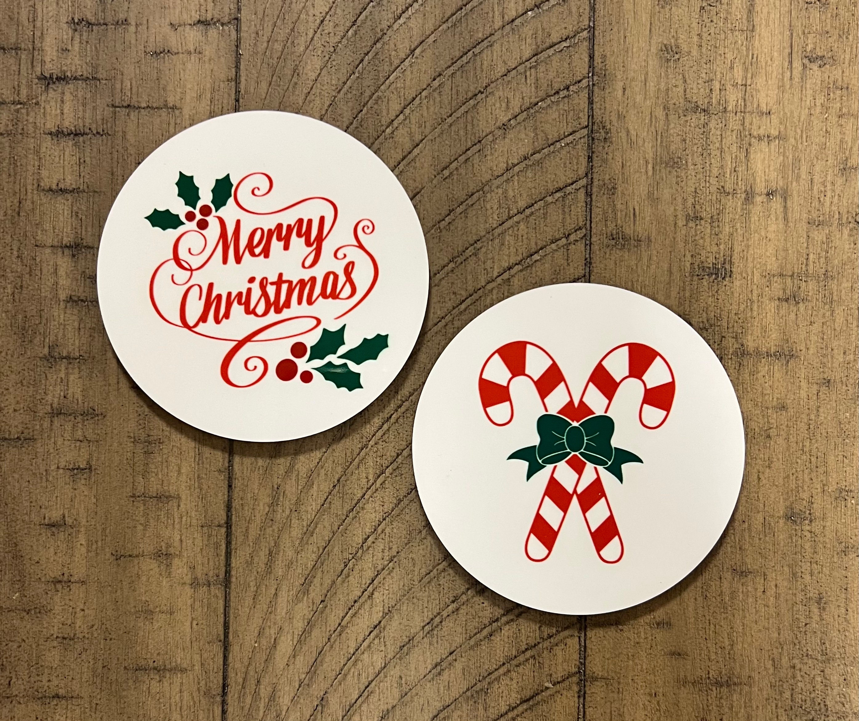 Christmas Beverage Coasters / Holiday Hostess Gift / Candy - Etsy