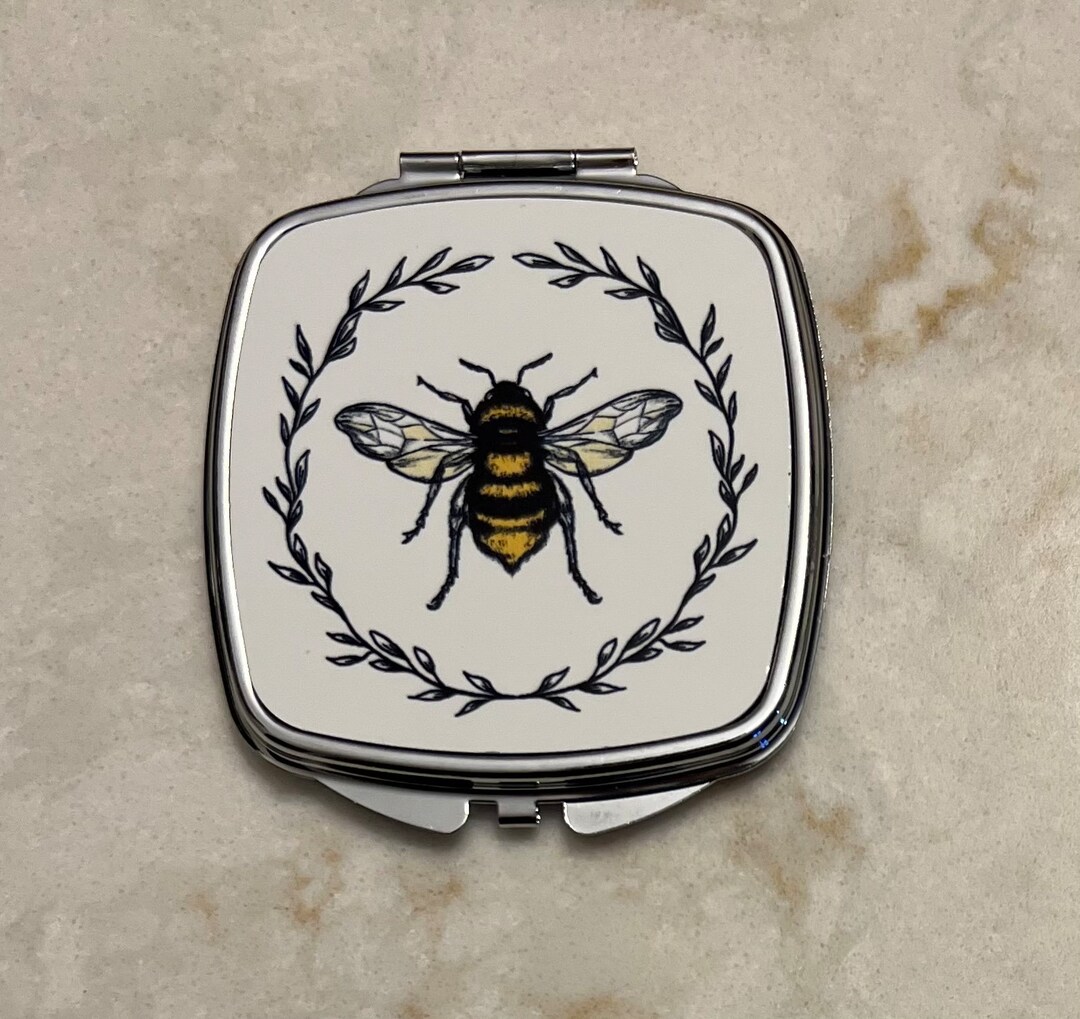 Bee Purse Mirror / Bee Compact Mirror /bumble Bee Small Compact Mirror ...