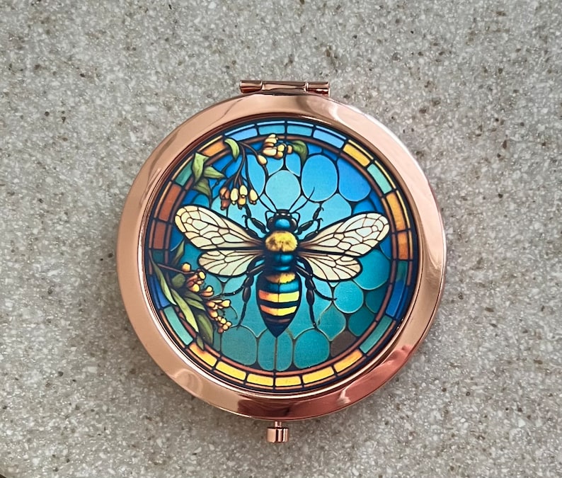 Bee Compact Mirror / Purse Mirror / Bridesmaid Gift / Bee Mirror - Etsy