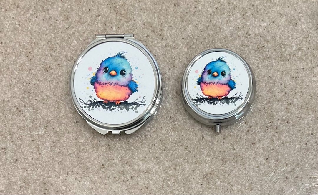 Blue Bird Pill Box Case Pillbox Holder Trinket Box Humorous Gift - Etsy