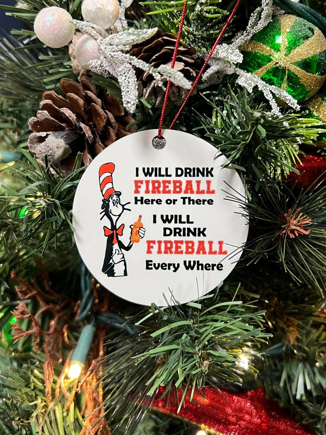 Dr. Seuss Fireball Ornament / Funny Christmas Ornament / Stocking ...