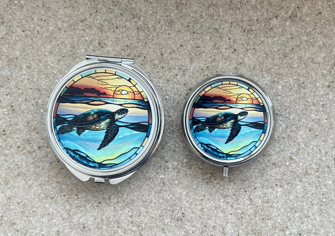 Sea Turtle Pill Box Case | Trinket Box | Jewelry Box - Etsy