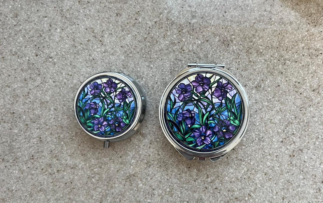Violets Pill Box Case | Trinket Box | Jewelry Box - Etsy