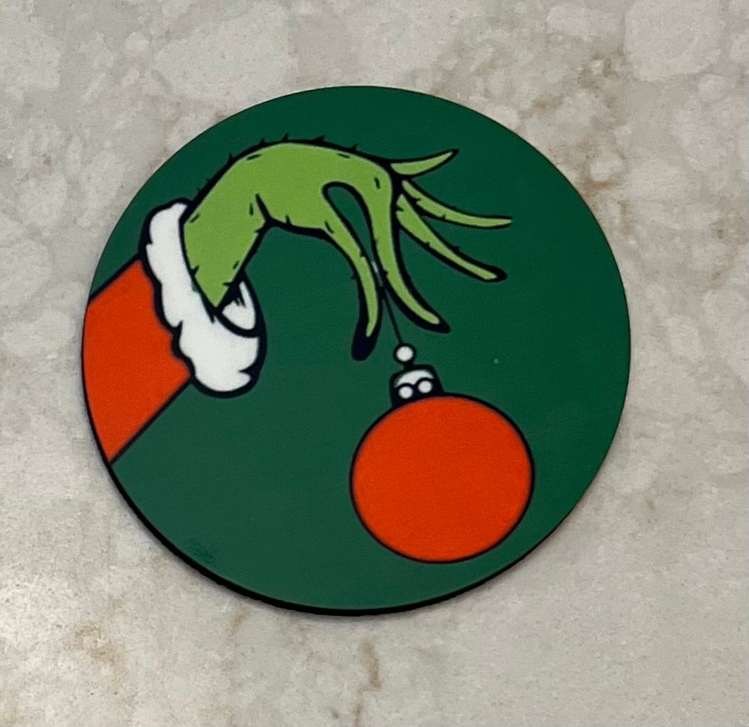 Grinch Christmas Beverage Coasters / Christmas Hostess Gift /christmas ...