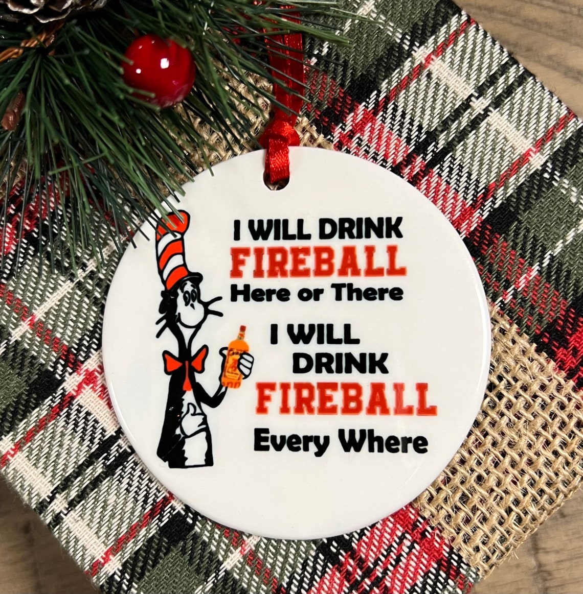 Dr. Seuss Fireball Ornament / Funny Christmas Ornament / - Etsy