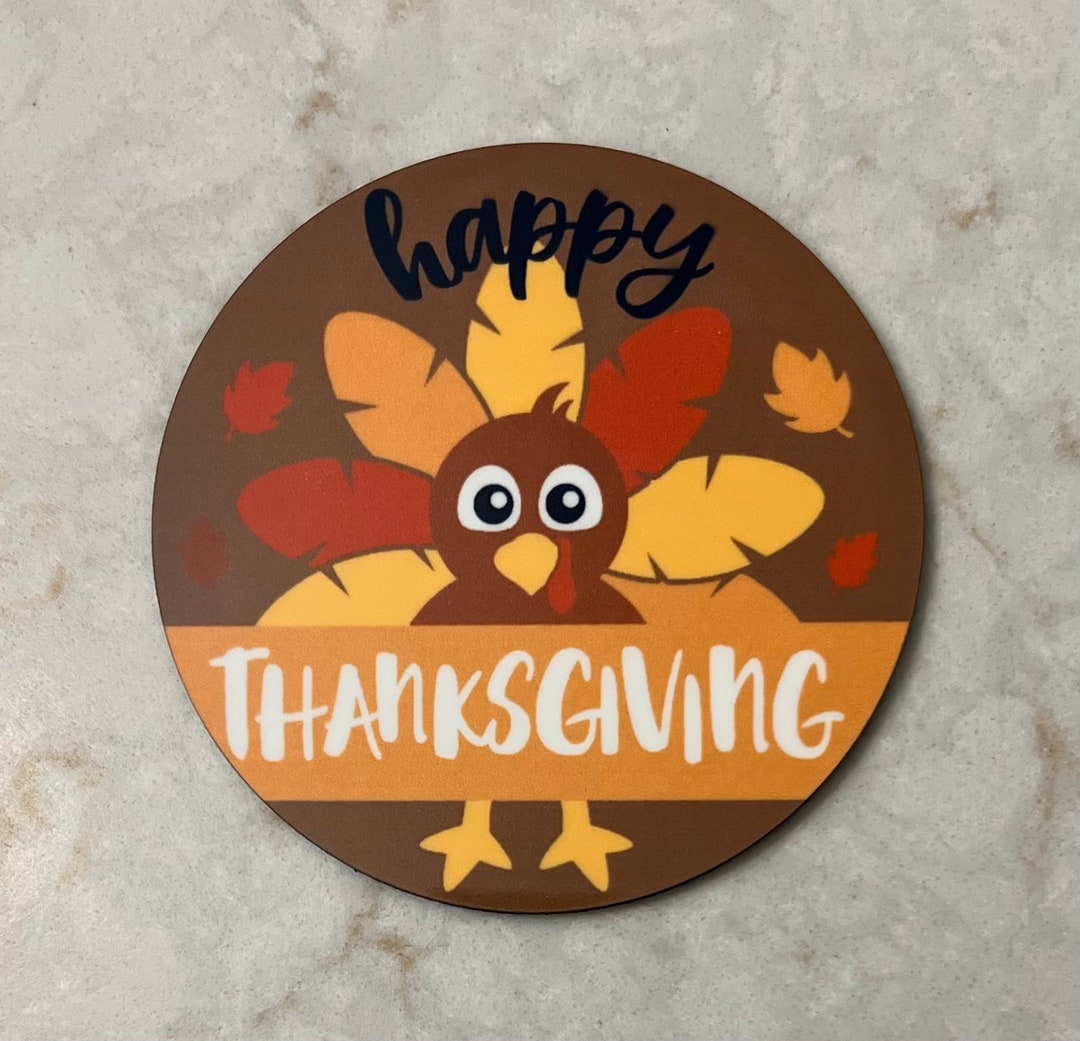 Happy Thanksgiving Beverage Coasters /thanksgiving Hostess Gift ...