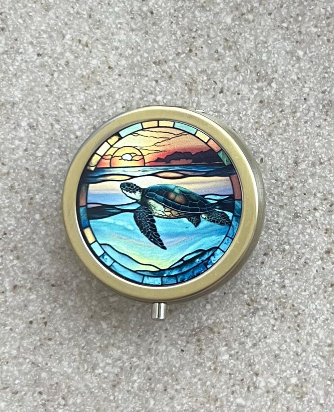 Turtle Pill Box Case | Trinket Box - Etsy