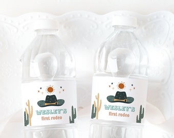 Personalized Glossy Western Theme Birthday Party Favor Labels - Etsy