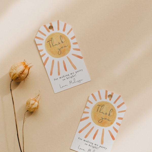 Sunshine Favor Tags - Etsy