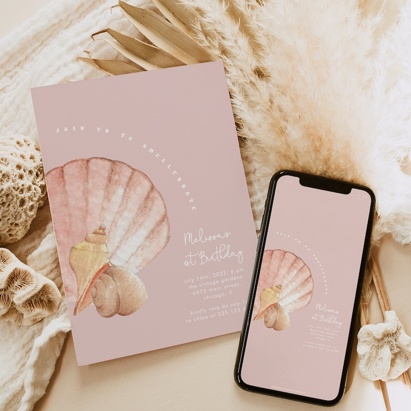 Seashell Invitations - Etsy