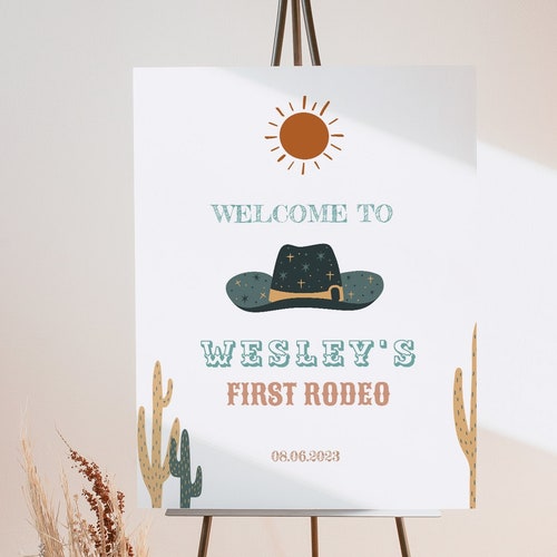 Editable Wild West Birthday Welcome Sign Western Party - Etsy