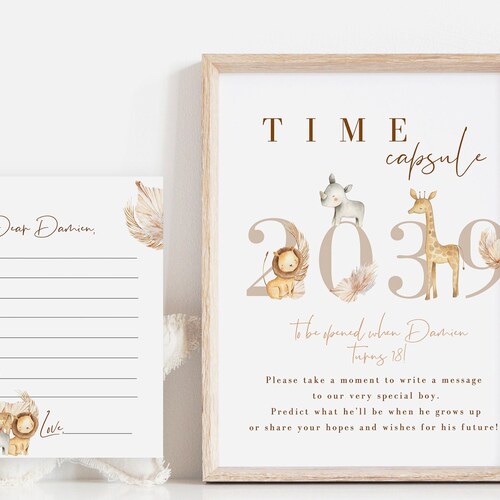 Boho Safari Birthday Favor Tags Editable Template Jungle - Etsy