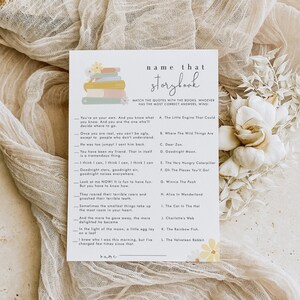 Name That Storybook Game Editable, Book Themed Baby Shower Games ...